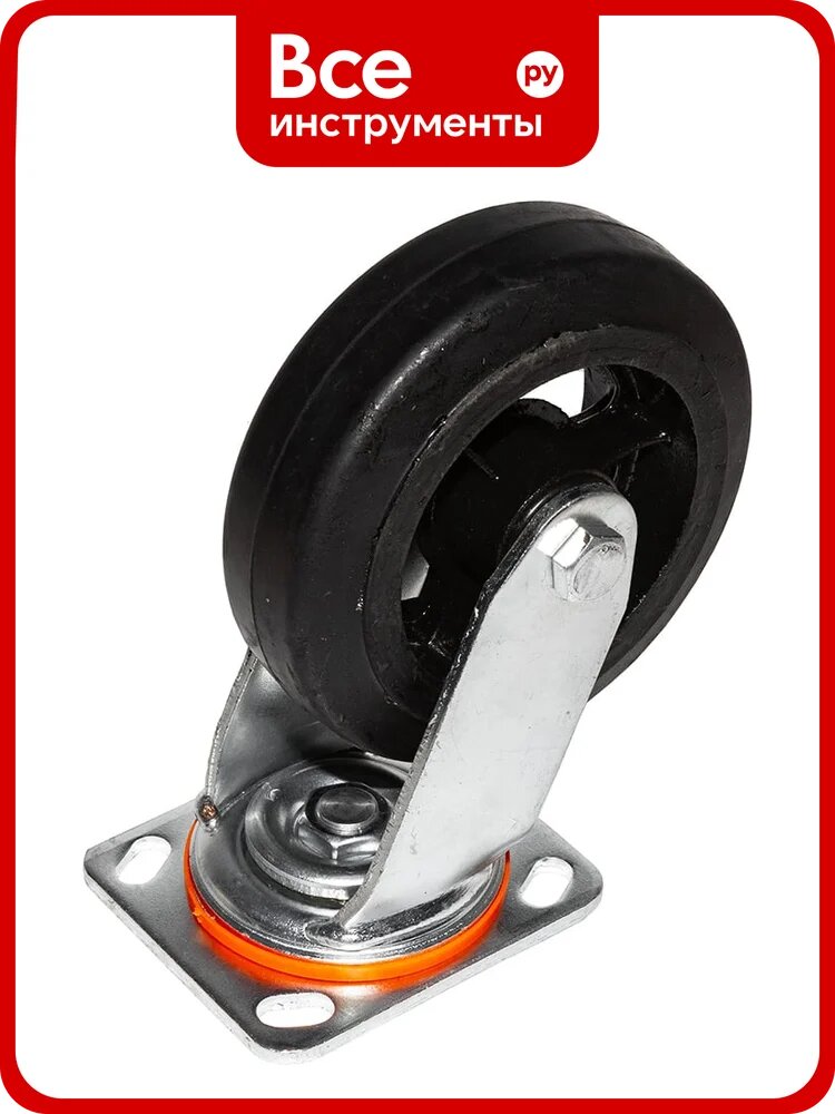 Опора колесная поворотная SOBELL ф150 мм, нагрузка 230 кг, резина (SCD 63) 097150