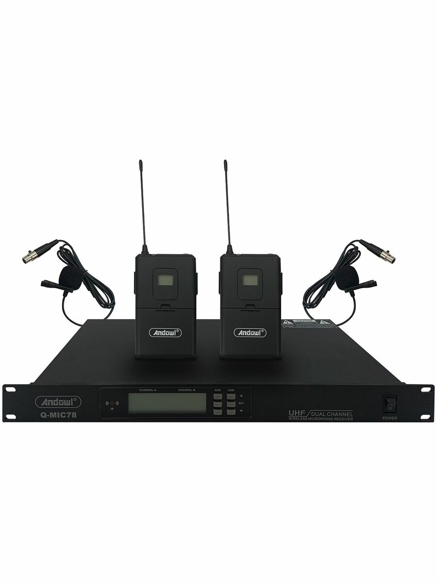 Беспроводная микрофонная система Andowl Wireless Microphone Set 2pcs (Q-MIC78)