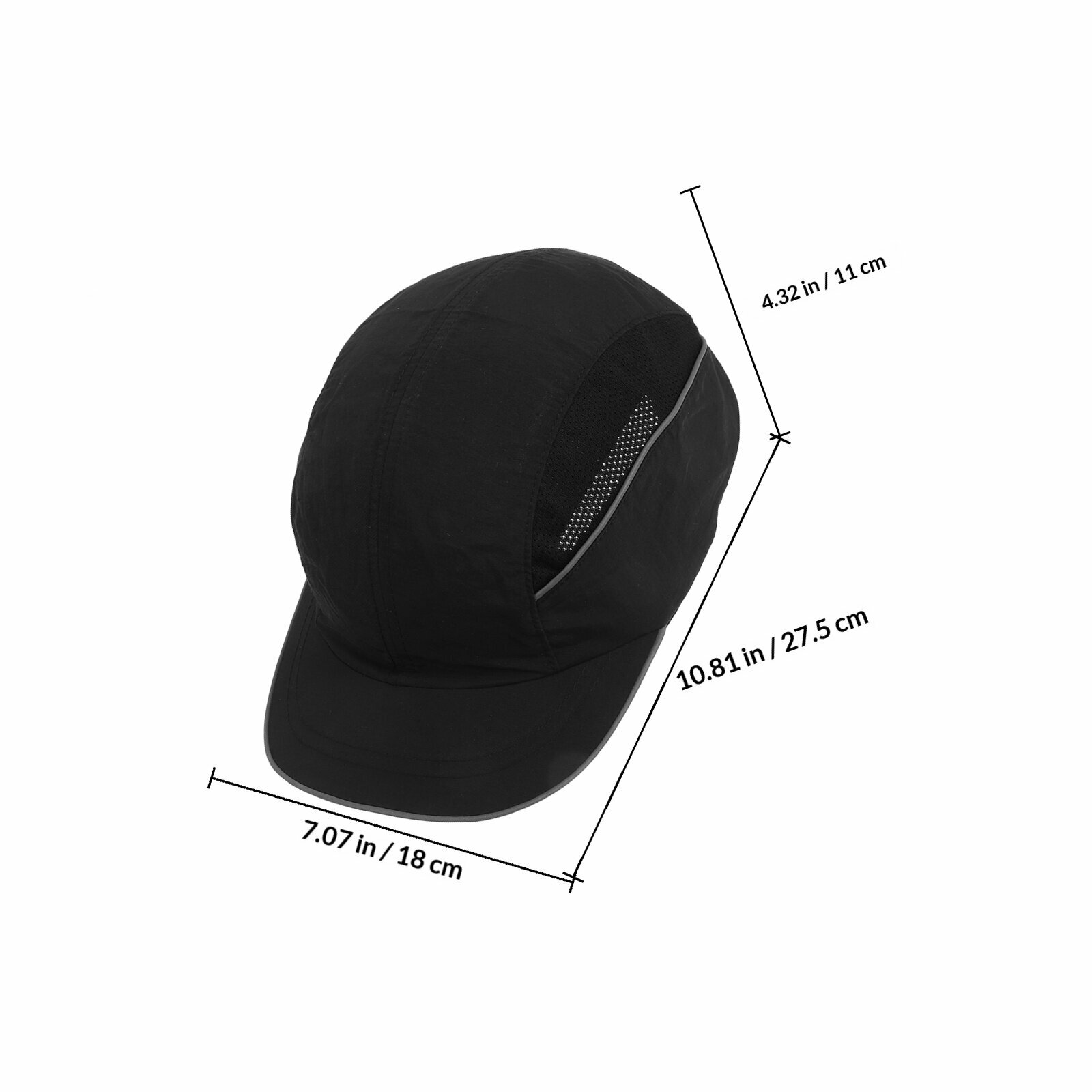 Защитная Вставка В Бейсболку Bump Cap Для Безопасности На Стройке И Промышленности Размер 27.50X18.00X11.00Cm