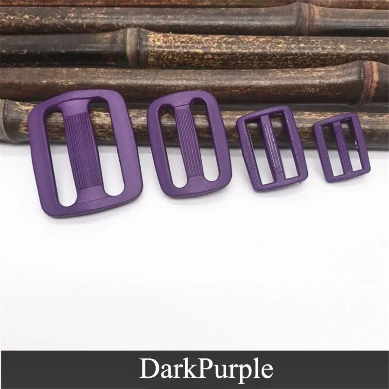 Meetee пластиковые трёхскользящие пряжки 16/20/25/31 мм 20/50 шт 25mm-20Pcs, DarkPurple