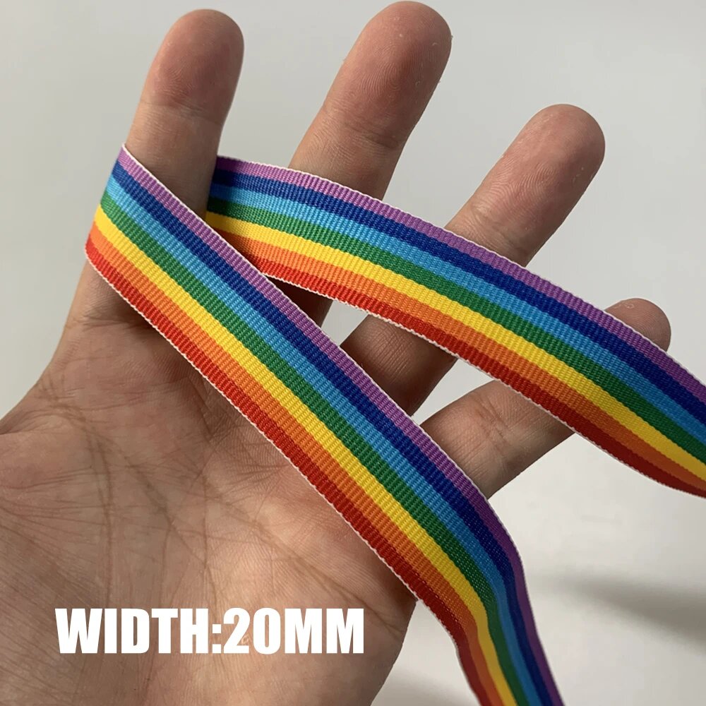 Лента радужная 20 мм, 5 ярдов
