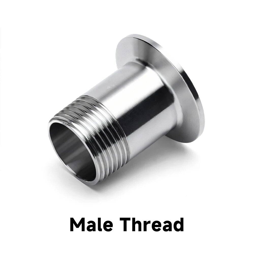 Адаптер сантехнический SS304, DN15, BSPT 1/2", Ferrule 50.5