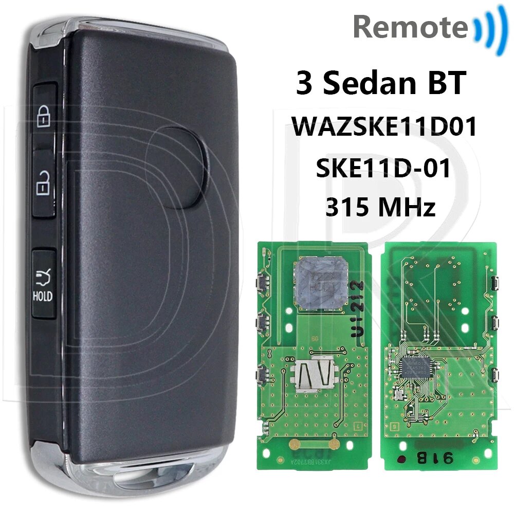 Отличный чип 6А OEM PCB 315/433 МГц WAZSKE11E01/11D01 SKE11D/11E-01 Автомобильный дистанционный ключ для Mazda 3 CX-30 CX-50 CX-90 Axela 2019-2023