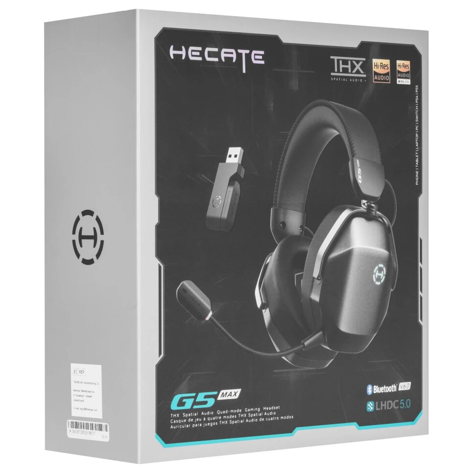 Беспроводные/проводные наушники Edifier G5 MAX серый 2026 for Nintendo Switch, PS4, PS5