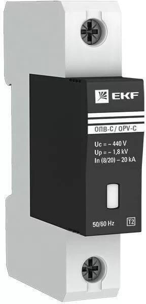 EKF Ограничитель перенапряжения импульсный ОПВ-D 1п 5кА 230В opv-d1
