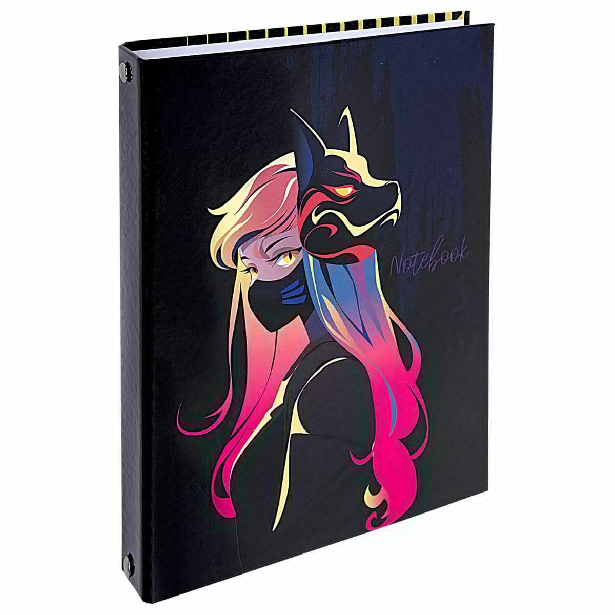 Тетрадь на кольцах 120л, А5 Brauberg "Anime Girl", клетка, твердый картон (404711), 24шт.