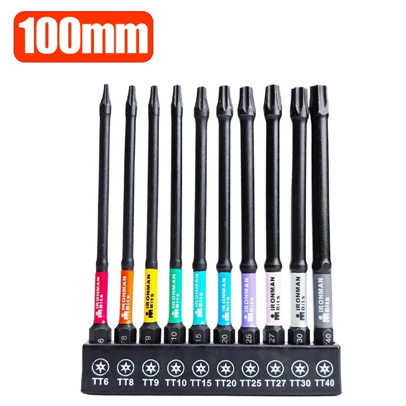 Магнитная ударная отвертка Torx S2 стальная 25/50/75/100/150 мм 100mm