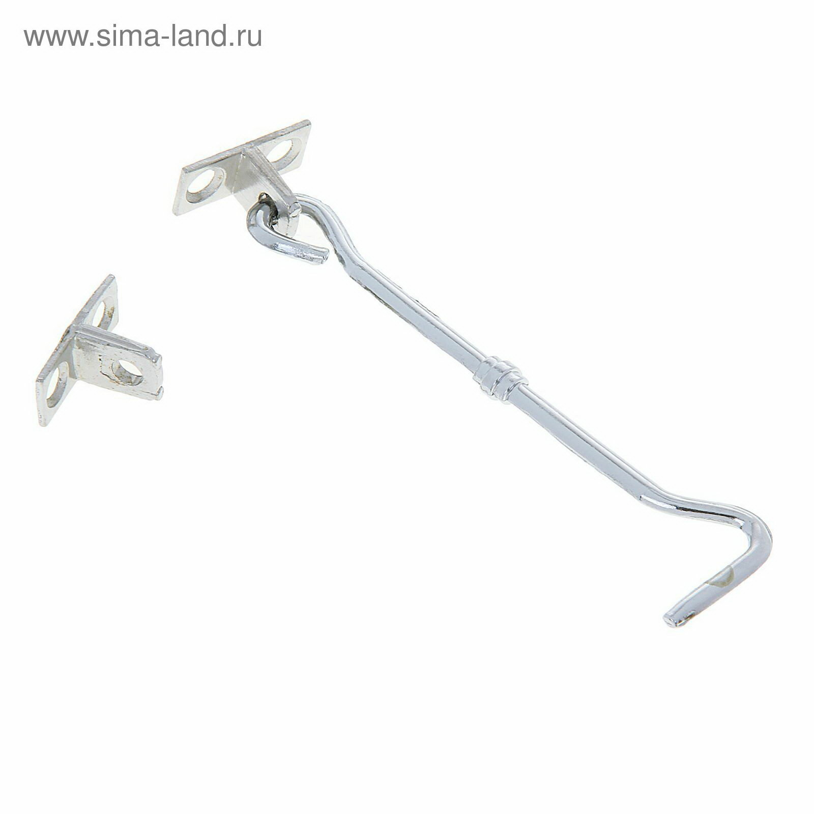 Крючок ветровой, размер упаковки: 2.5 x 1 x 9.7 см, цвет: хром, 2 шт.