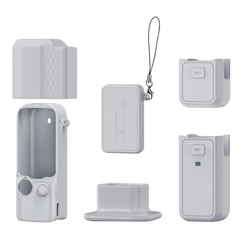 Силиконовый чехол для DJI Osmo Pocket 4 Light Grey, Серый