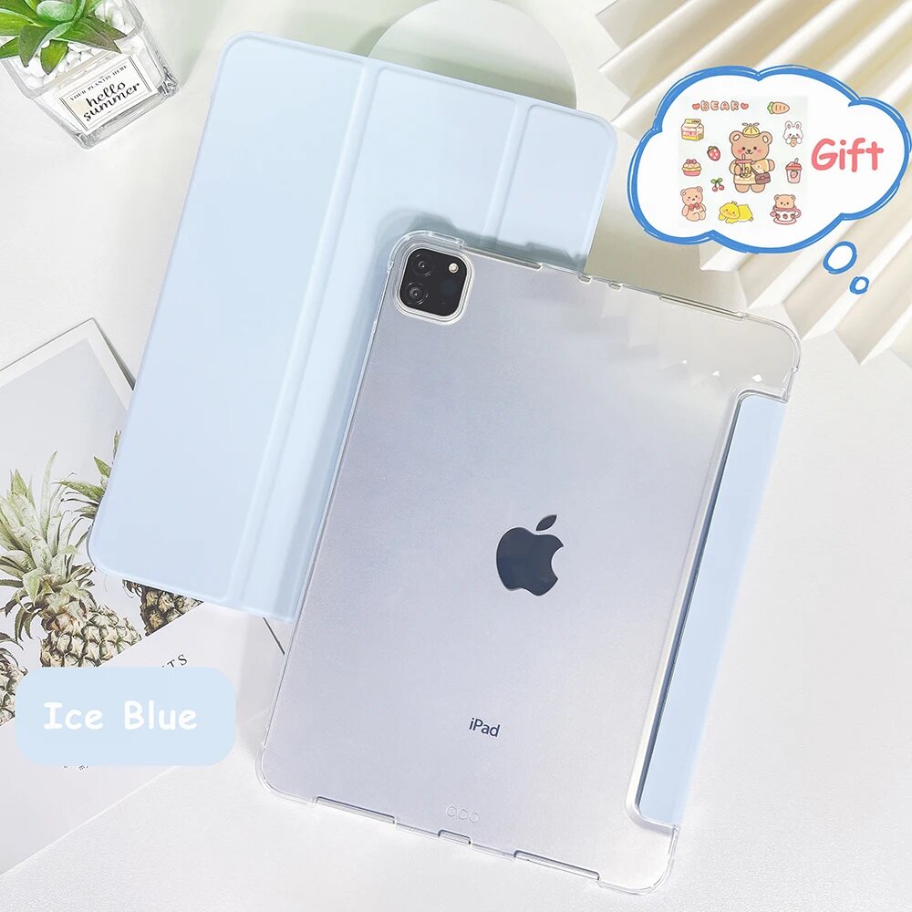 Чехол SZEGYCHX для iPad Air 5 из силикона Air 4 Air 5, Ice Blue 2