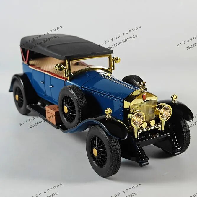 Коллекционирование автомобилей Роллс-Ройс Фантом I Кабриолет (1925-1931), Детские игрушечные модели автомобилей 1:24 Rolls Royce Phantom I 1925 Luxury classic retro, Модель сплава, Со звуком и светом