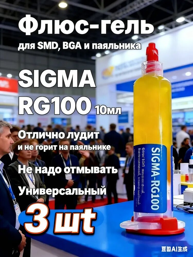 Флюс гель для лужения и пайки паяльником SIGMA RG100