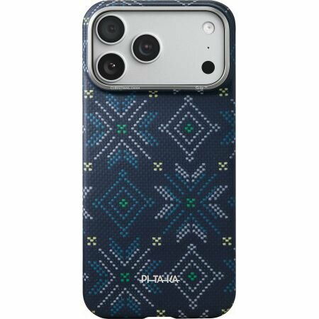 Чехол Pitaka Threads of Winter Ultra-Slim (PitaTap ) для iPhone 17 Pro, Blue