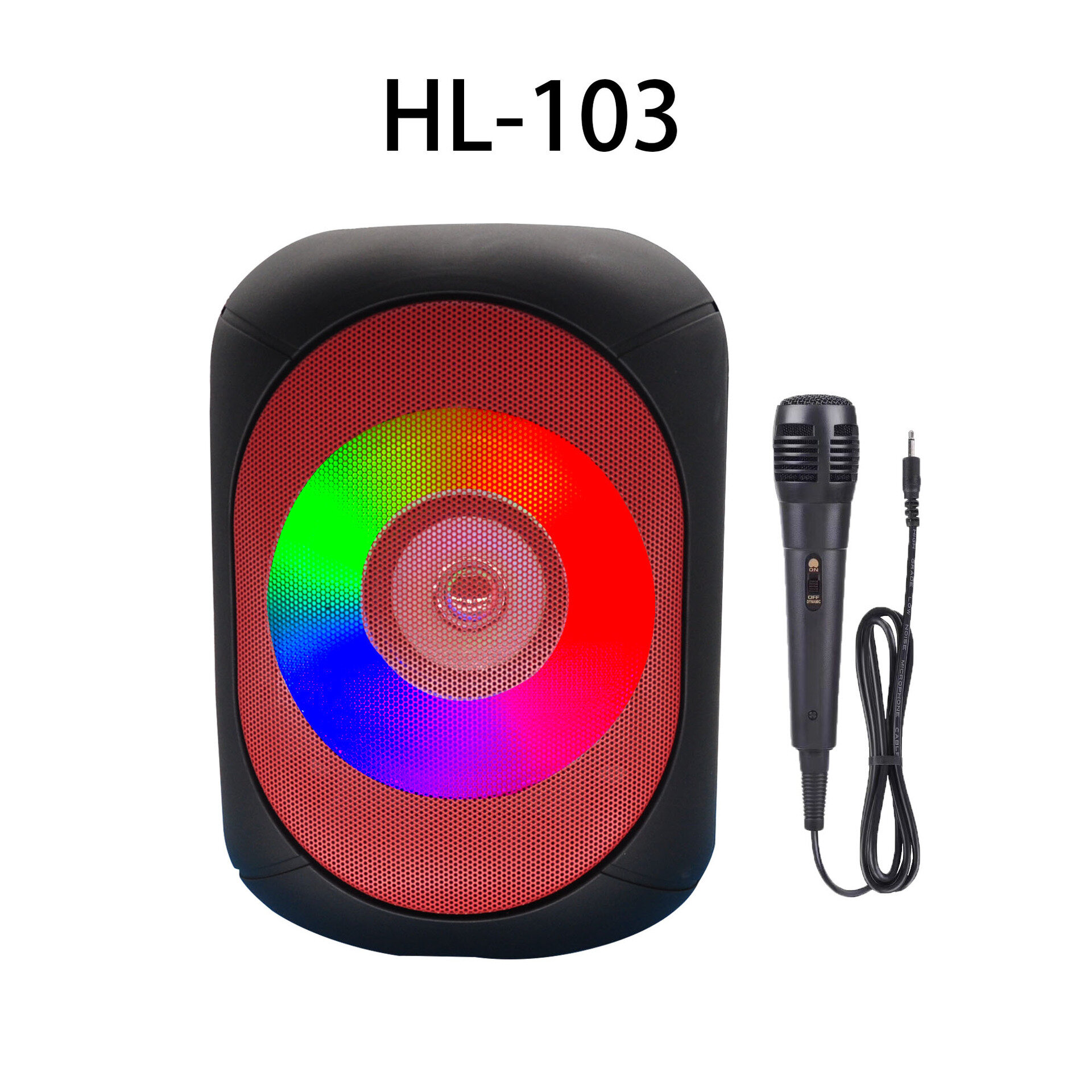 Bluetooth-колонка с 3-дюймовым драйвером и RGB-светом в красном цвете для дома, улицы и танцевальных мероприятий