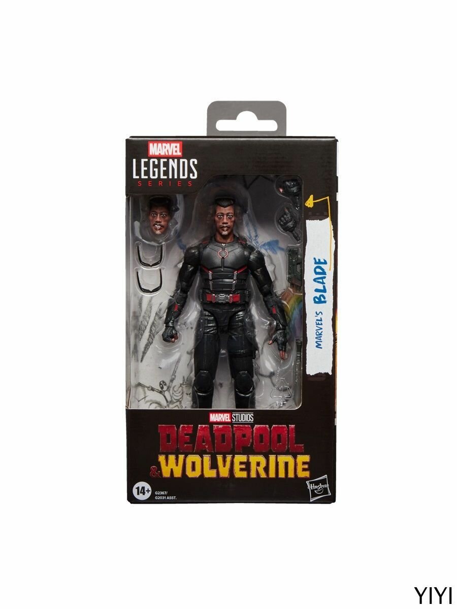 Фигурки Hasbro Marvel Legends Deadpool&Wolverine Series Action Figures Marvel's Blade-16cm; Марвел фигурки