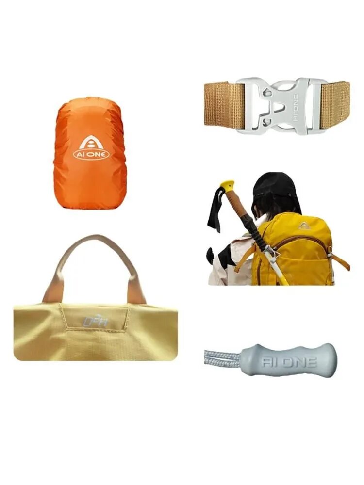 AI ONE Рюкзак Outdoor Sport 8109, 35+5л, 1000г, 62х35х15см, Оранжевый — фото 1