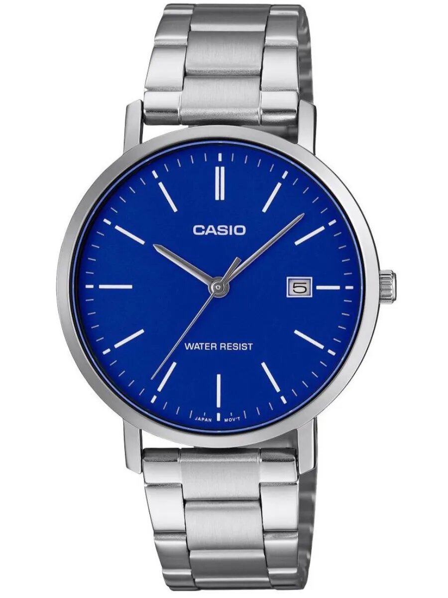 Наручные часы CASIO, синий, серебряный