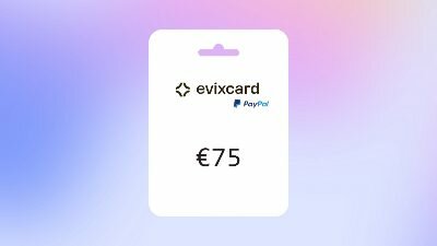 EvixCard PayPal EUR 75 Подарочная карта • для России • цифровой ключ