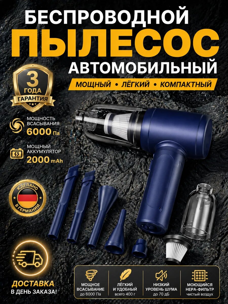 Пылесос для автомобиля беспроводной мощный