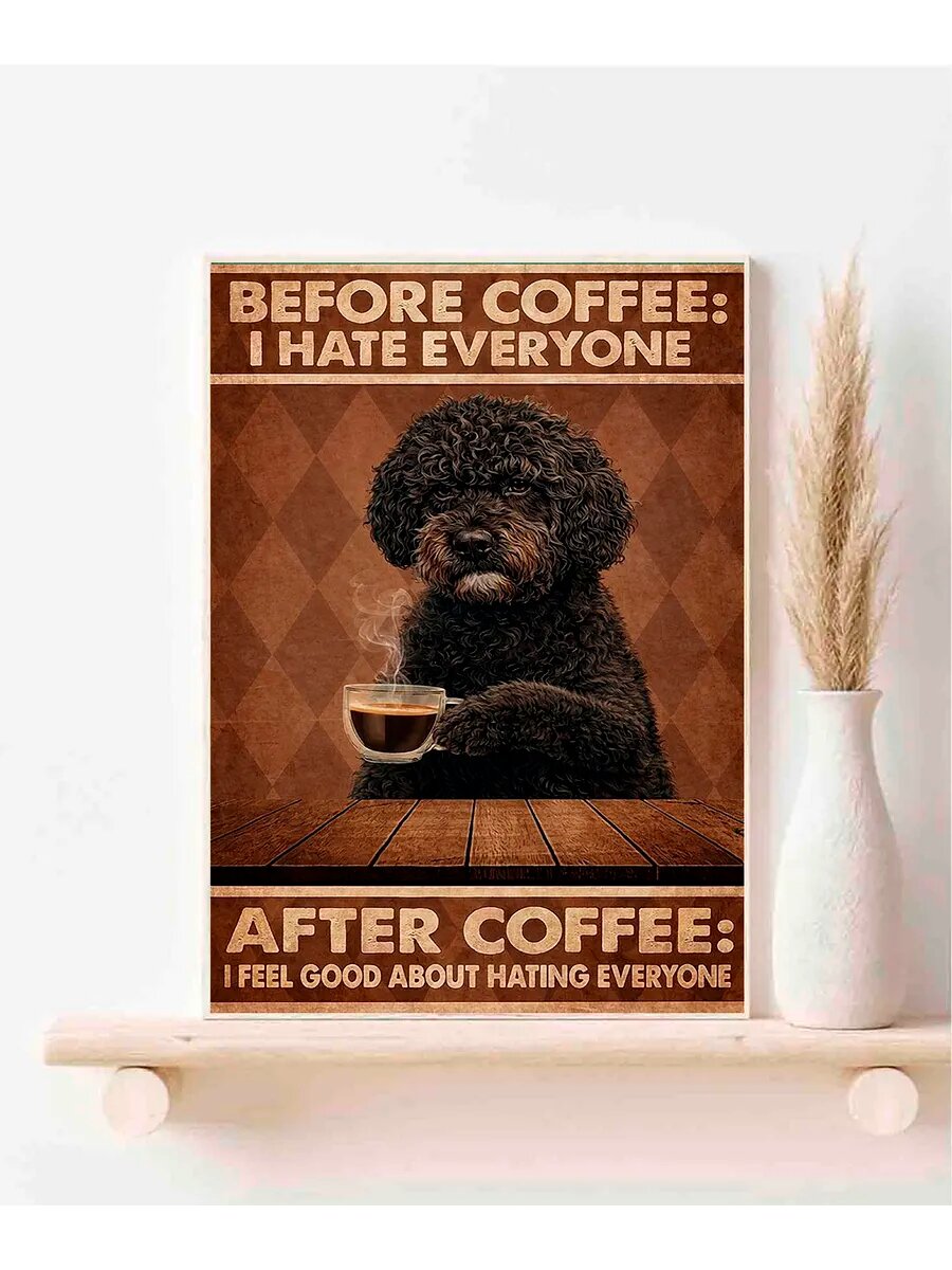 Португальская водяная собака, Before After Coffee, Плакат 3