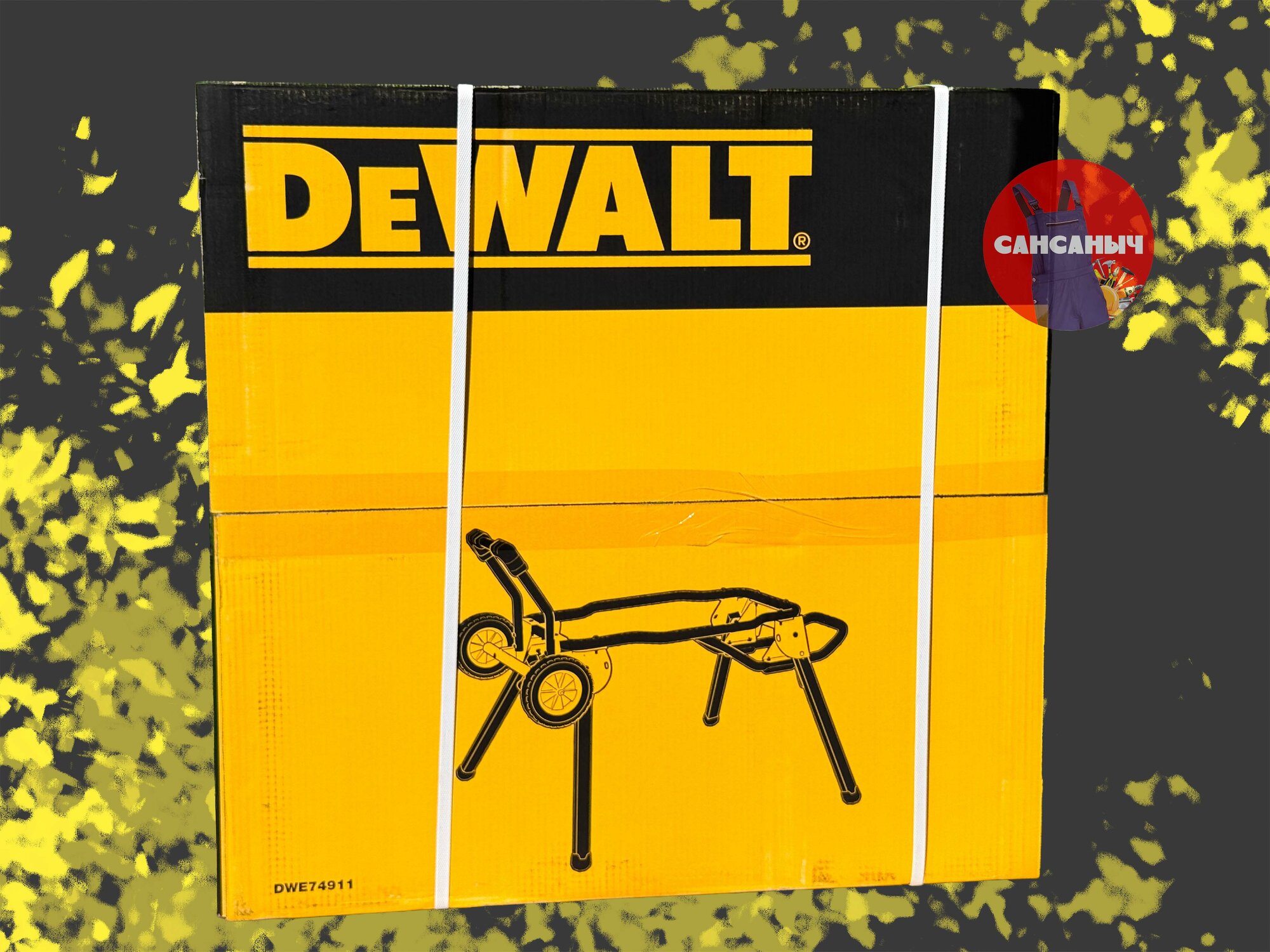 Подставка DeWALT DWE74911, для настольных пил, стальная, складная, колеса