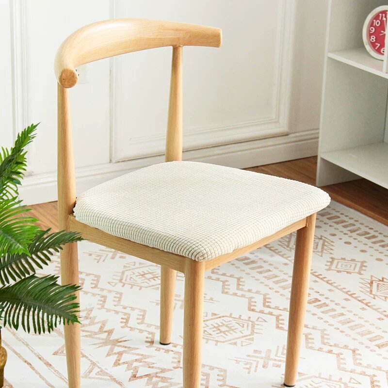 Эластичный чехол для сиденья стула с застежкой-молнией, слоновая кость, 2 шт. (стул не входит)