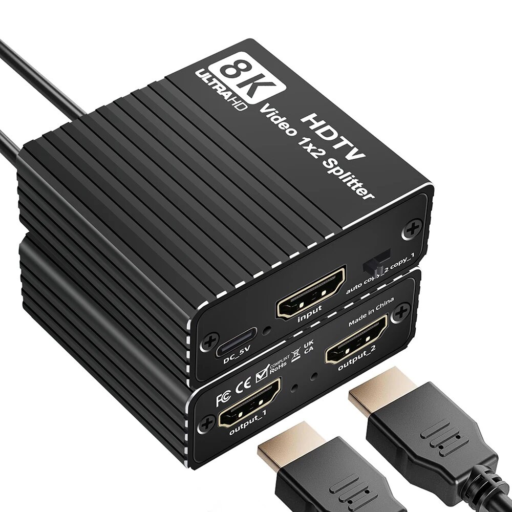 WDYAJ 8K HDTV Сплиттер 1x2