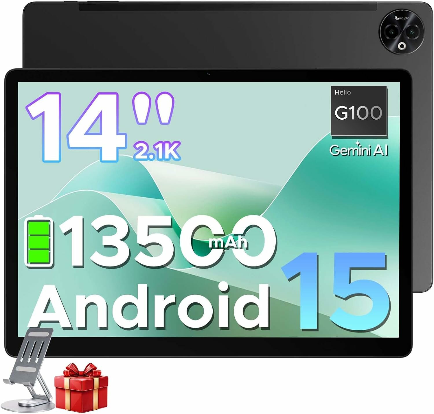 Планшет DOOGEE Tab E3 Max, 14 дюймов, 32 (8+24) ГБ, 256 ГБ памяти, 13500 мАч, Android 15