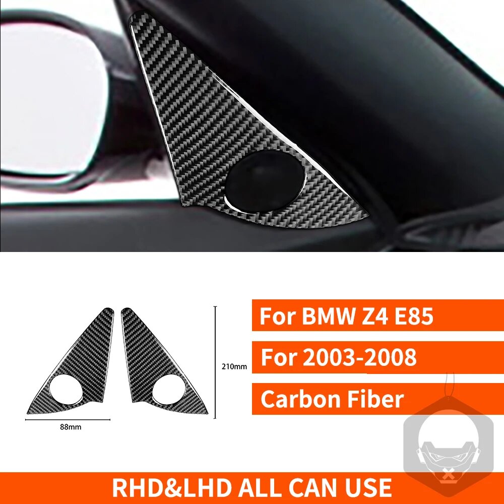 Для BMW Z4 E85 E86 2003-2008 наклейка из настоящего углеродного волокна, радиопереключение, подъемная панель окна, крышка, аксессуары для салона автомобиля, декоративные