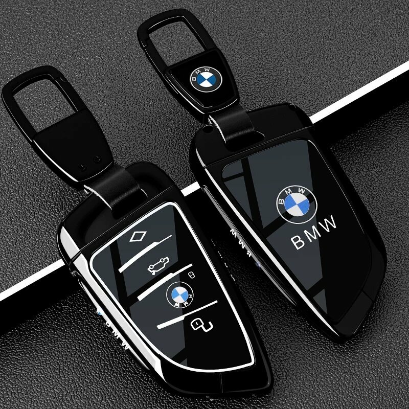 Кейс для брелока BMW A Series из черного воина с металлическим креплением для моделей X3 X5 7 серии