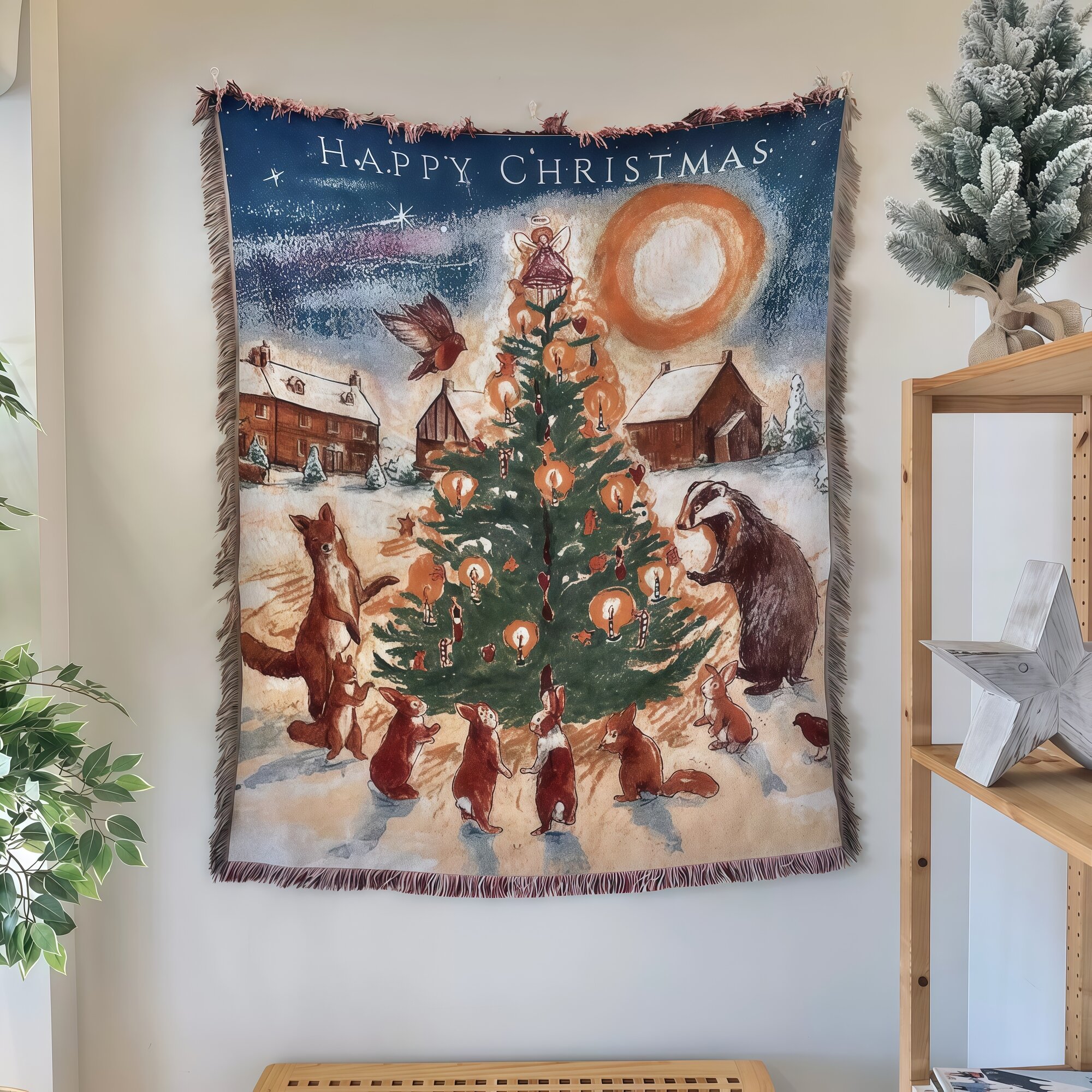 Ретро вязаное одеяло для дивана, magic, 130X160CMРетро вязаноеРождественская и новогодняя серия