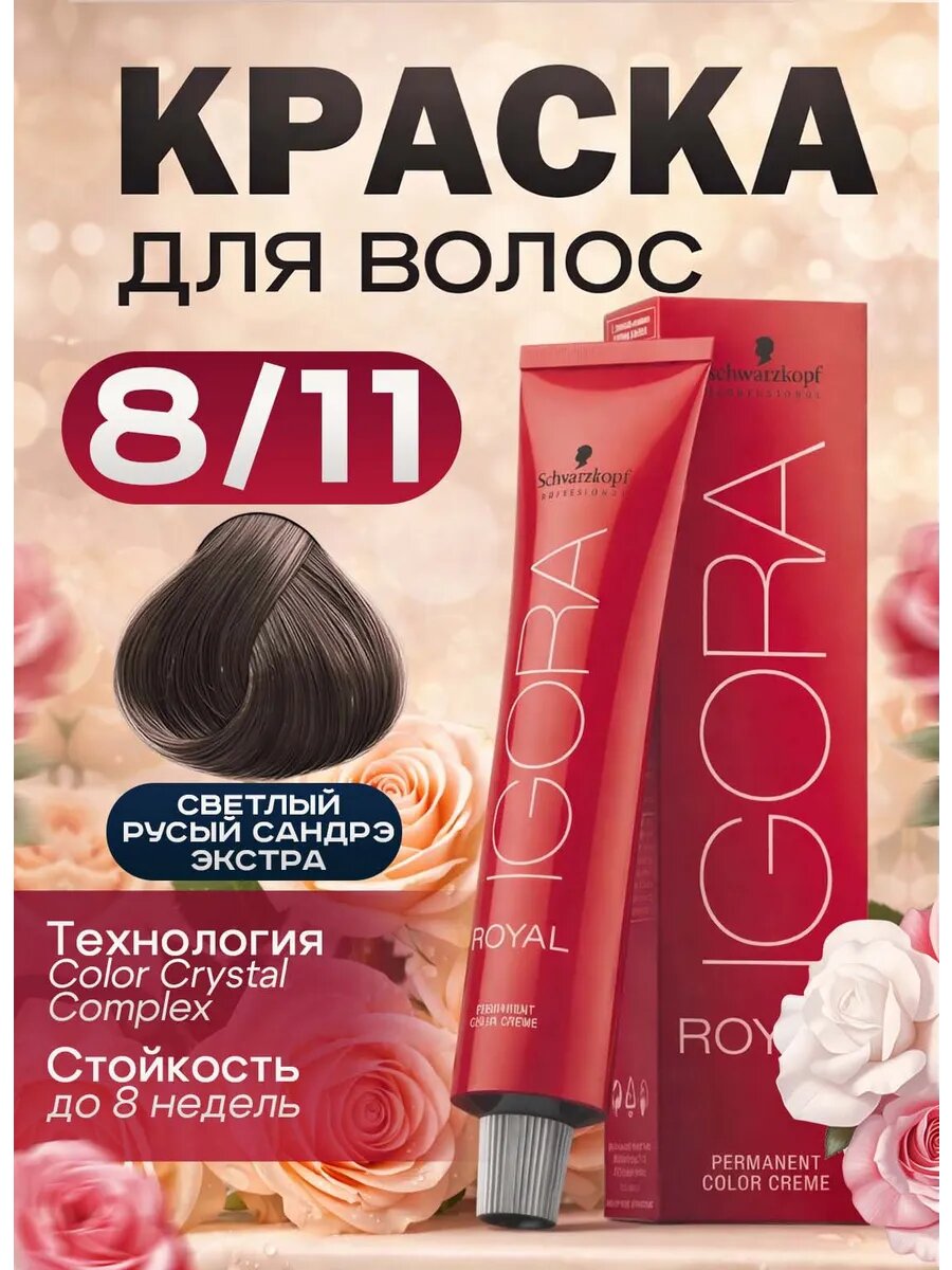 Игора краска для волос профессиональная тона 7. 8. 7/ 8/