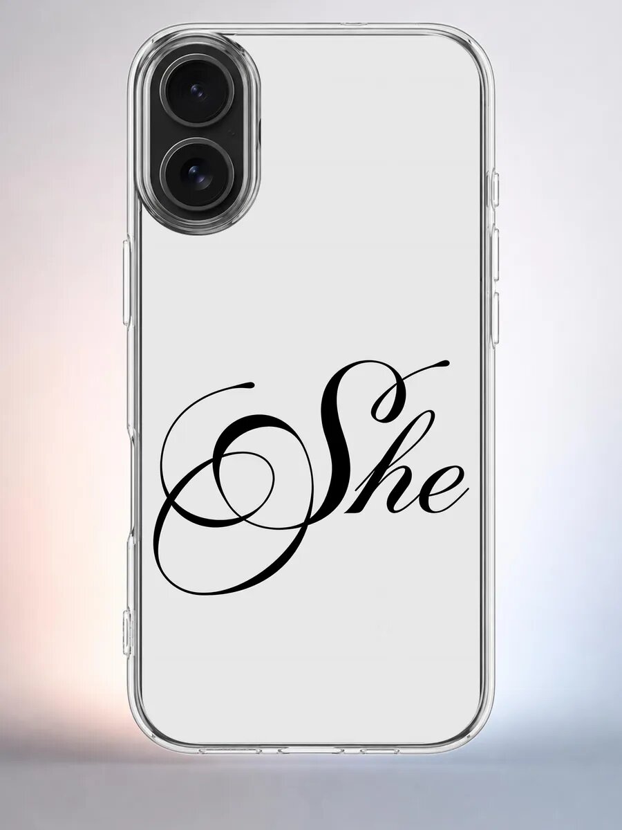 Чехол iPhone 16 каллиграфия, минимализм y2k Indie sleaze