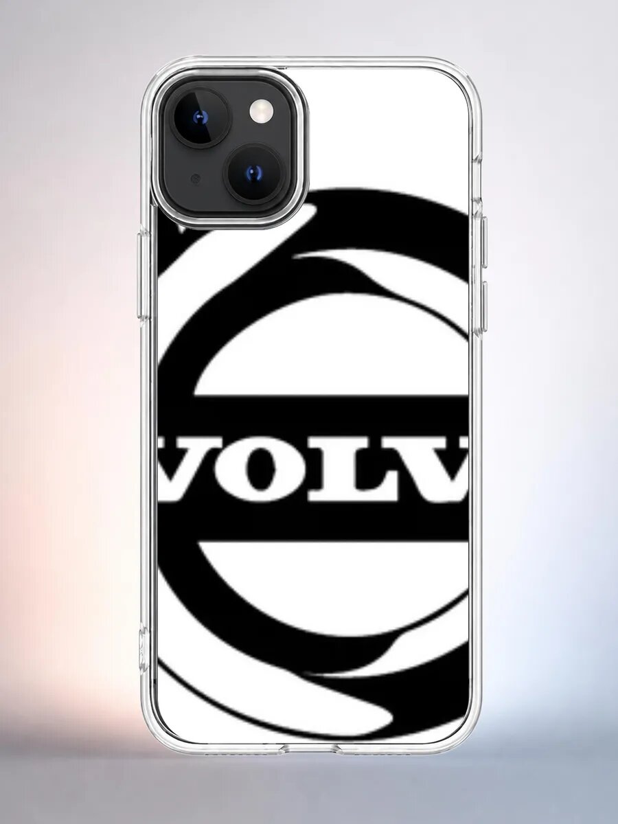 Чехол iPhone 13 тюнинг-девушка Volvo силиконовый прозрачный