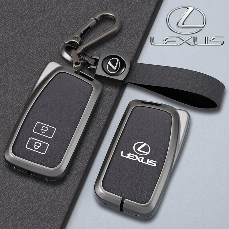 Чехол для ключа Lexus для 3-кнопочных ключей, ледяной синий цвет с запястным шнуром