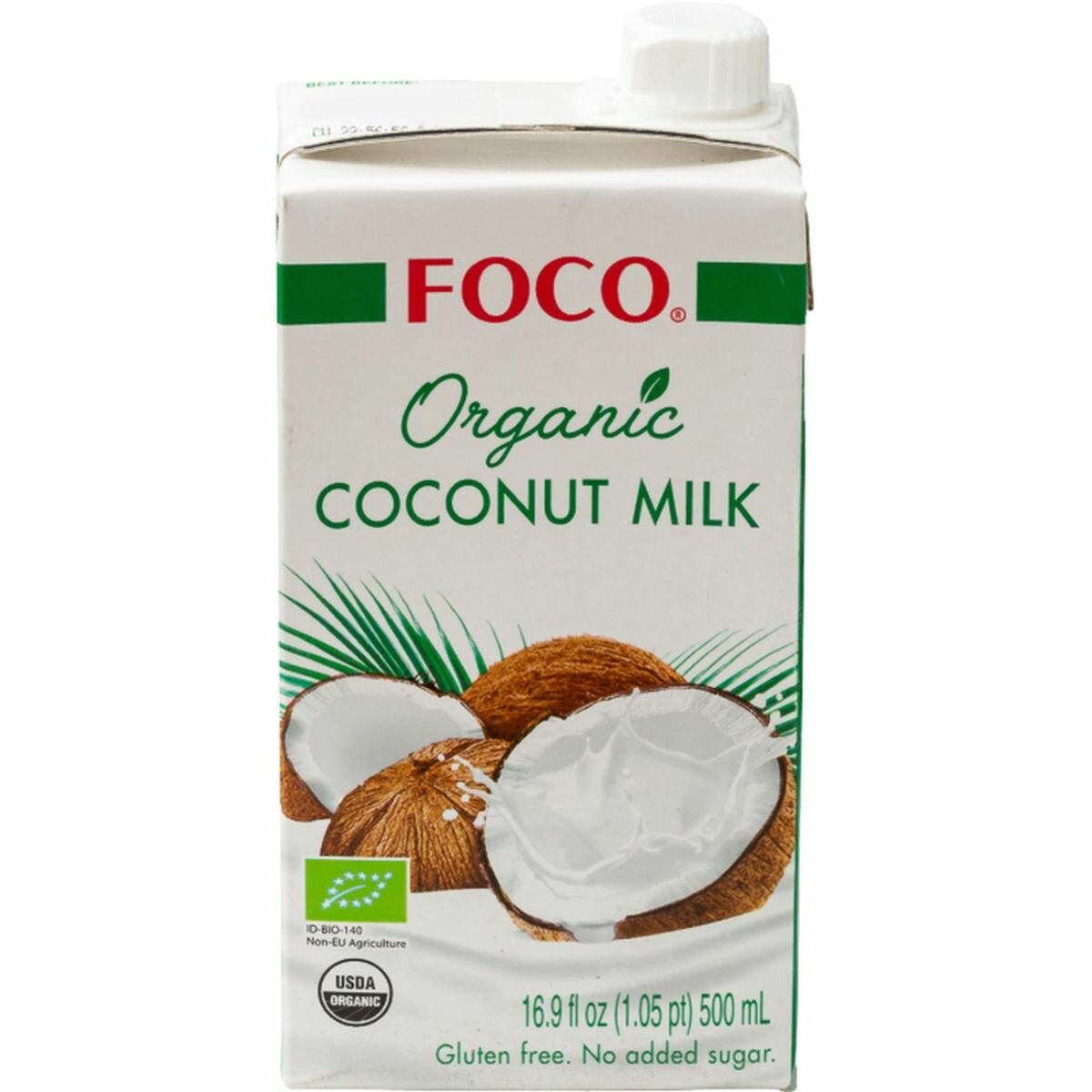 Напиток растительный Foco Organic кокосовый 500мл (2351398)