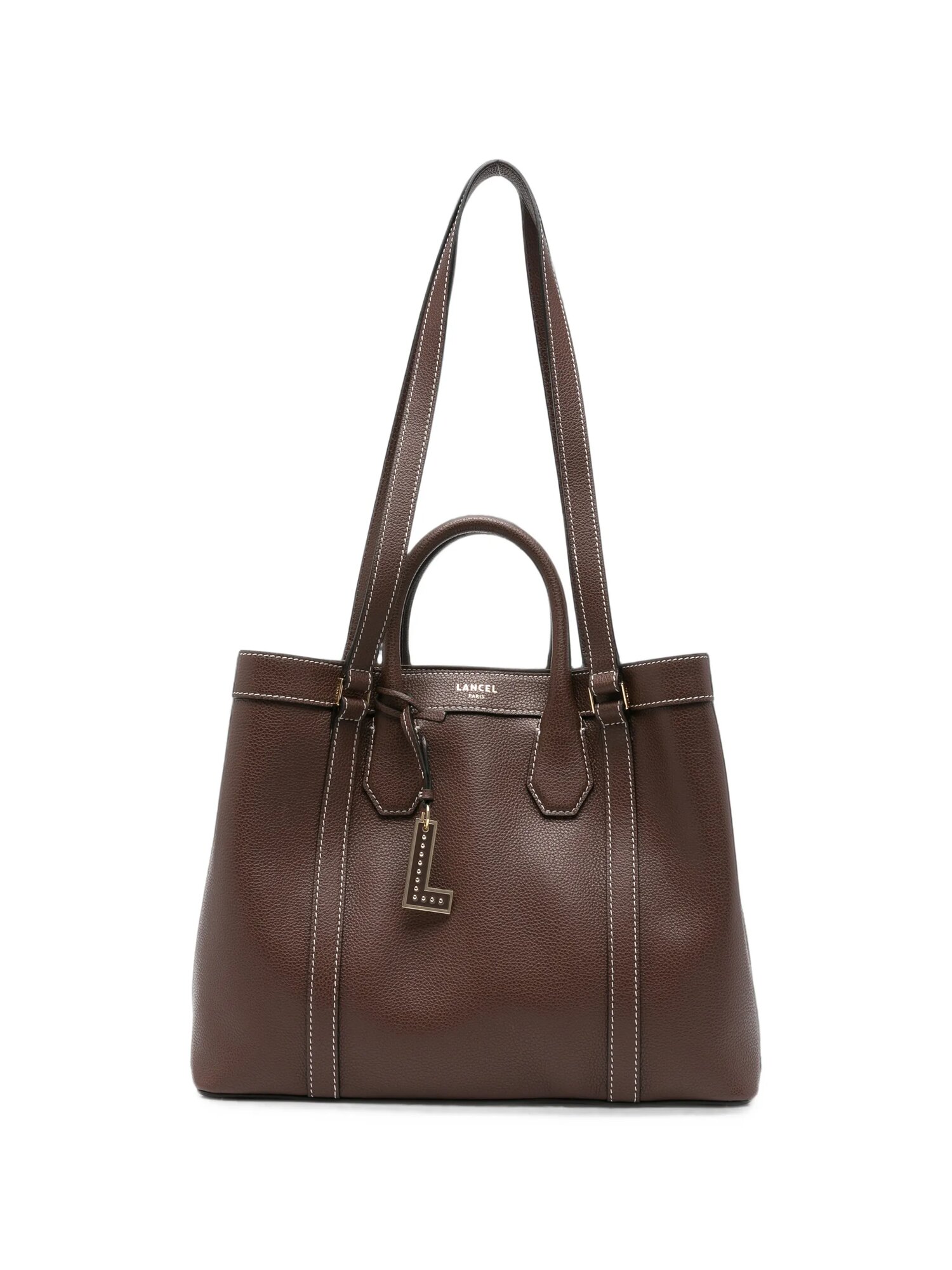 Сумка Belleville contrast-stitch leather tote bag