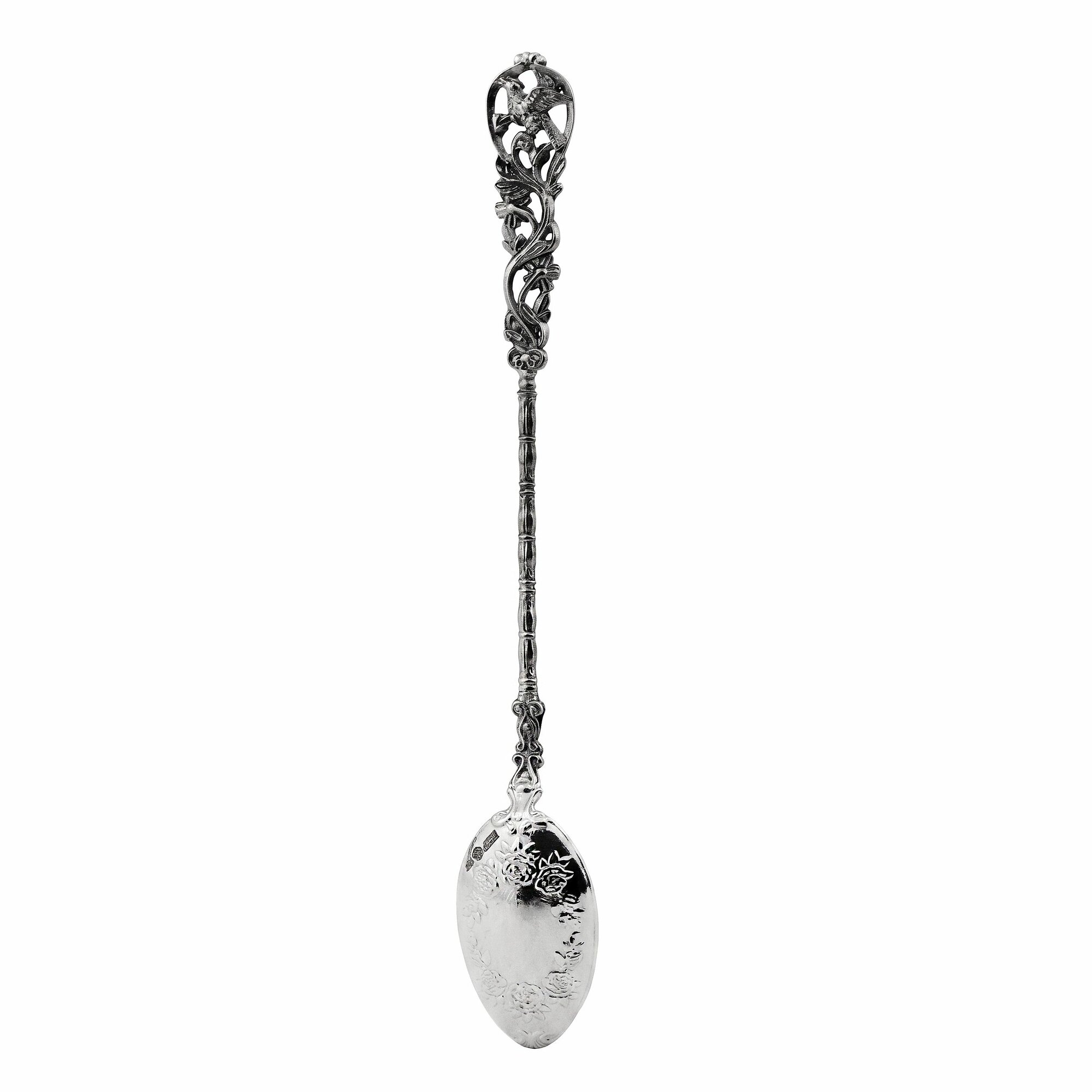 Серебряная ложка Птица 925 пробы для размешивания кофе