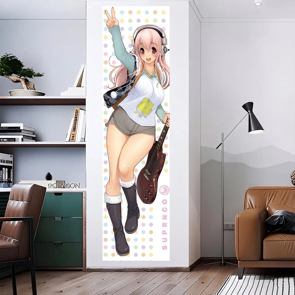 Гобелен Super Sonico Music Girl для спальни