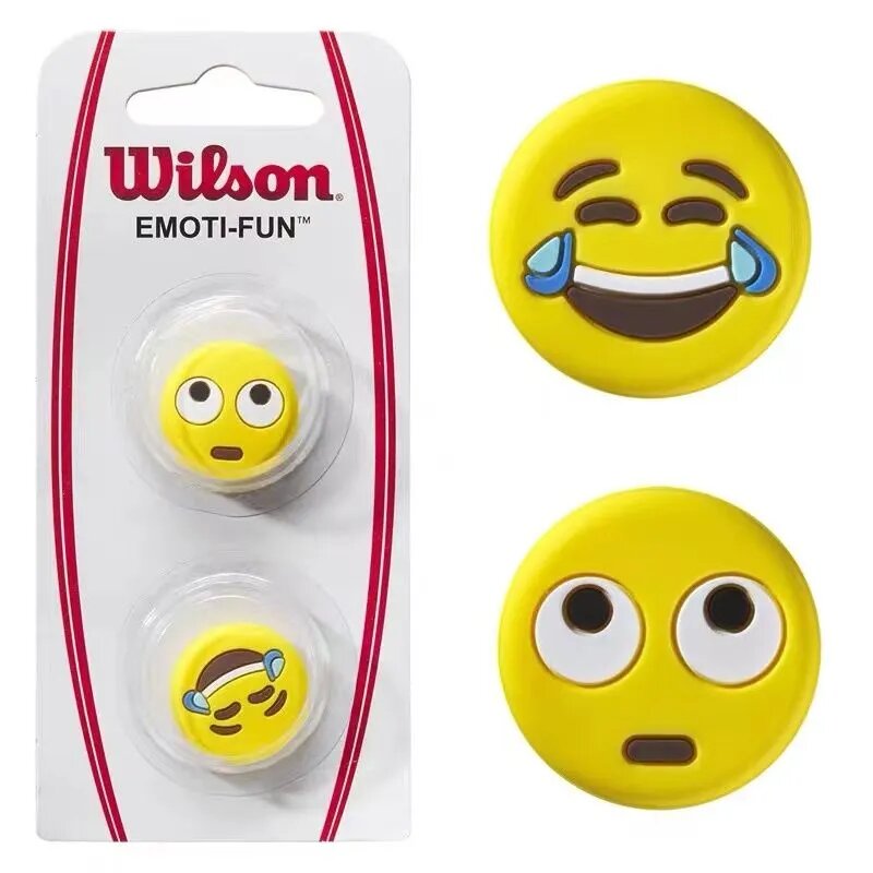 Виброгаситель Wilson EMOTI-FUN, 2 шт, силикон, дизайн "удивление + расслабленный с наушниками"