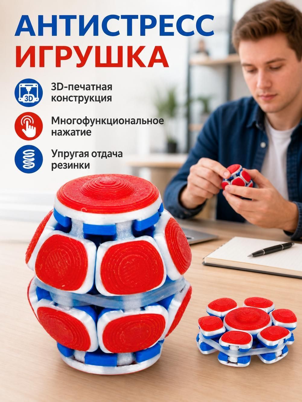 Игрушка для снятия стресса с помощью нажатия пальцами, инструмент для релаксации на рабочем столе