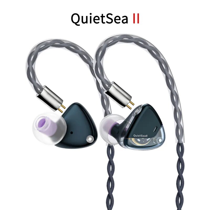 Roseselsa Наушники проводные QuietSea II, 3.5 мм, 4.4 мм, темно-синий