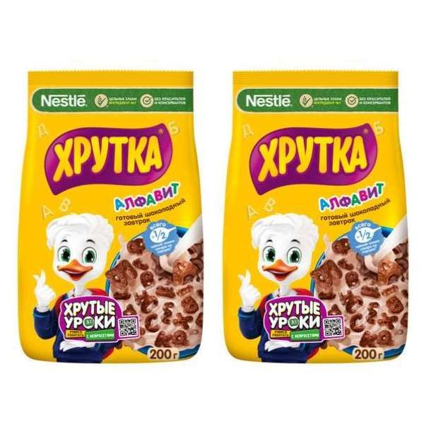 Готовый завтрак Хрутка Алфавит, 200 г, 2 уп.