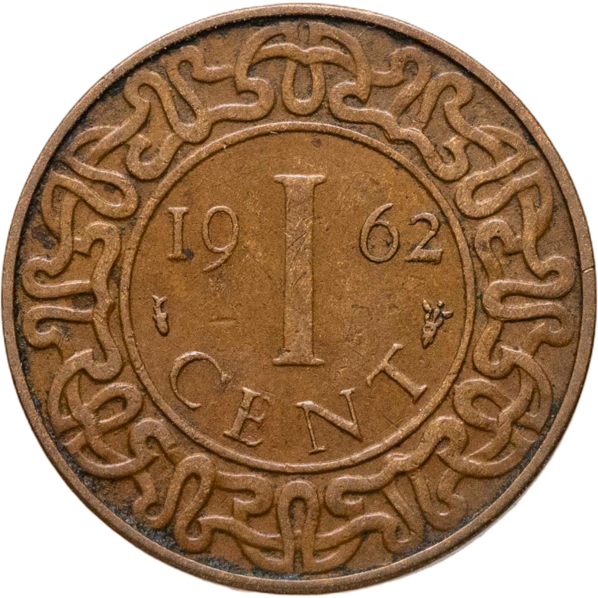 Суринам 1 цент cent 1962, Бронза, в сохранности XF