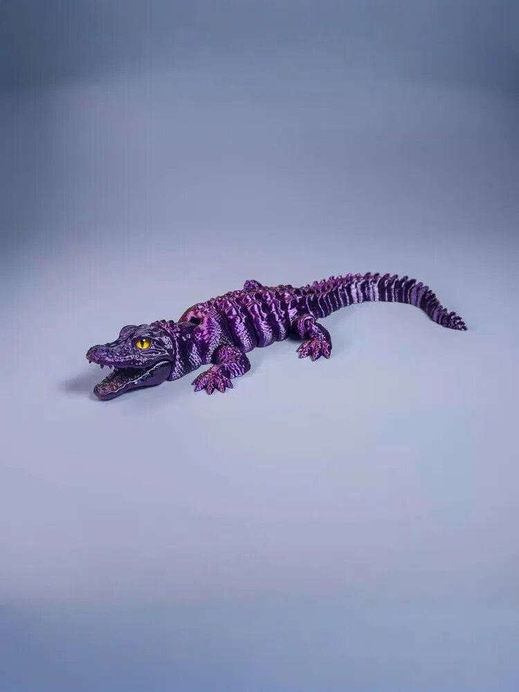Крокодил подвижный, 3D-печатная фигурка из PLA-пластика, фиджет, игрушка-антистресс, унисекс