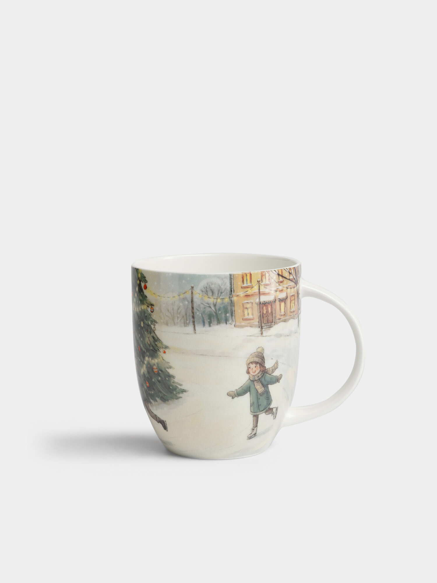 Кружка, 400 мл, фарфор F, Дети на катке, Christmas rink, Kuchenland