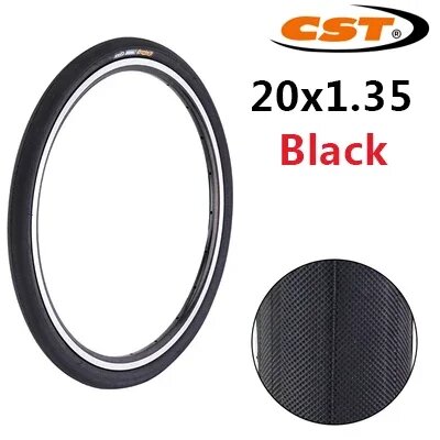 CST Original C1288 20-дюймовые шины для велосипеда Черный, Black 20x1.35 1pc
