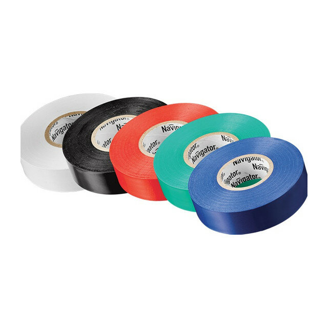Изолента набор NAVIGATOR 15ммх10м 5шт 5цветов