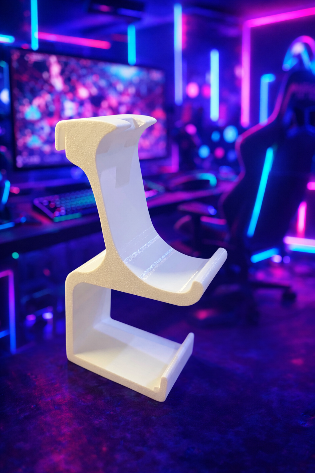 Держатель-кронштейн для Геймпада и наушников Sony PS5 (белый)