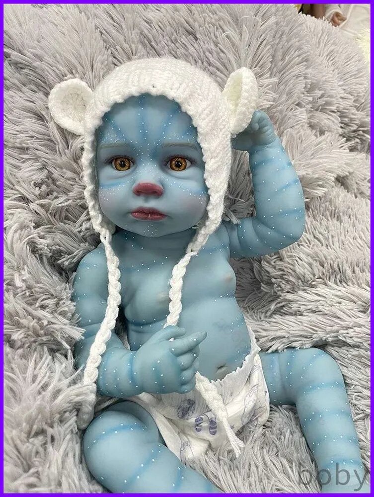 Кукла Avatar Реборн Синий Винил Силикон Кукла Младенец Свет — фото 1